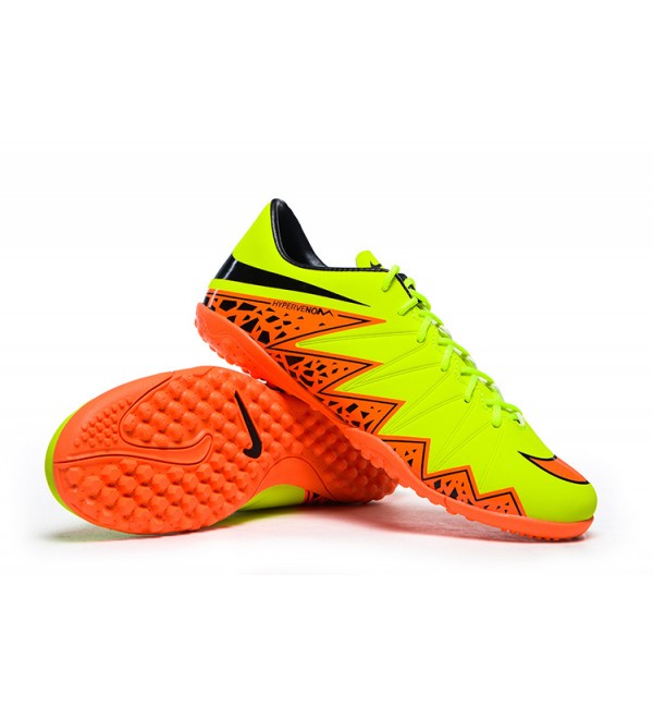 2015 HYPERVENOM PHELON 2 TF FOOTBALL BOOTS YELLOW ORANGE BLACK - Buybest.pk